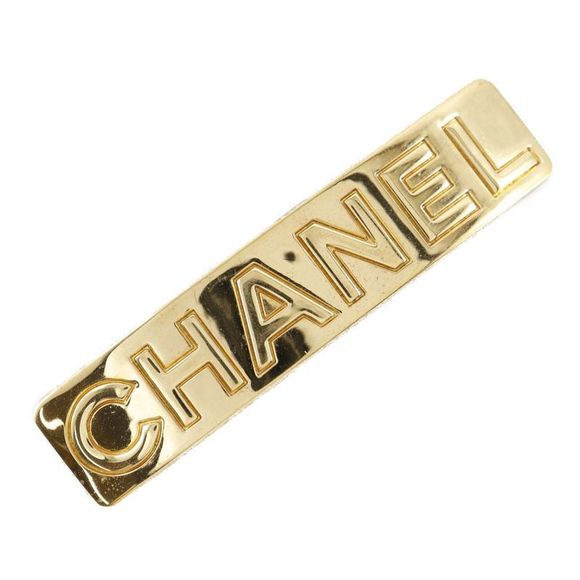 CHANEL | Bags | Chanel Logo Vintage Gold Plated Gold 97a Ladies ...